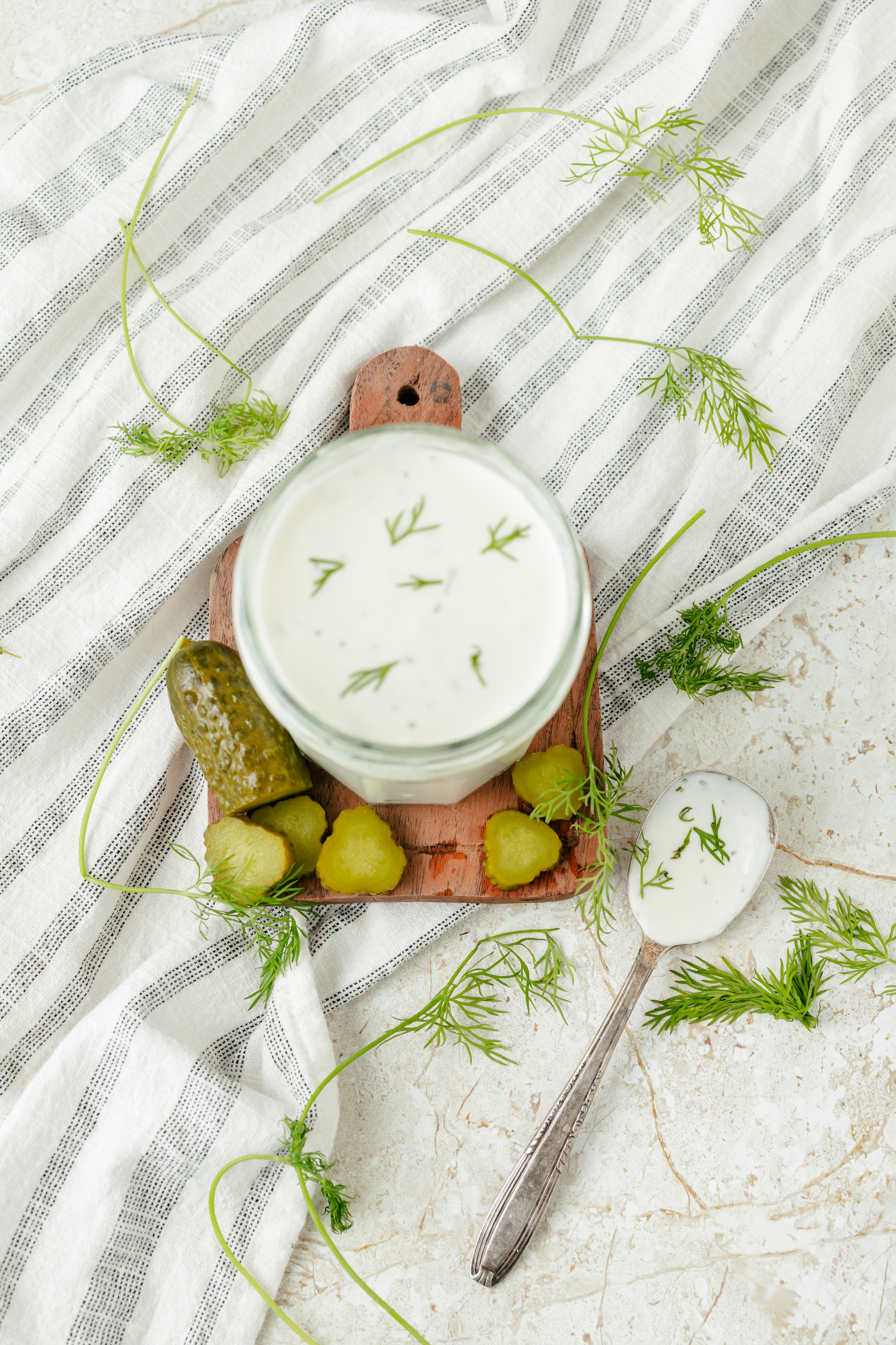 Creamy Dill Pickle Salad Dressing - Laura the Dietitian