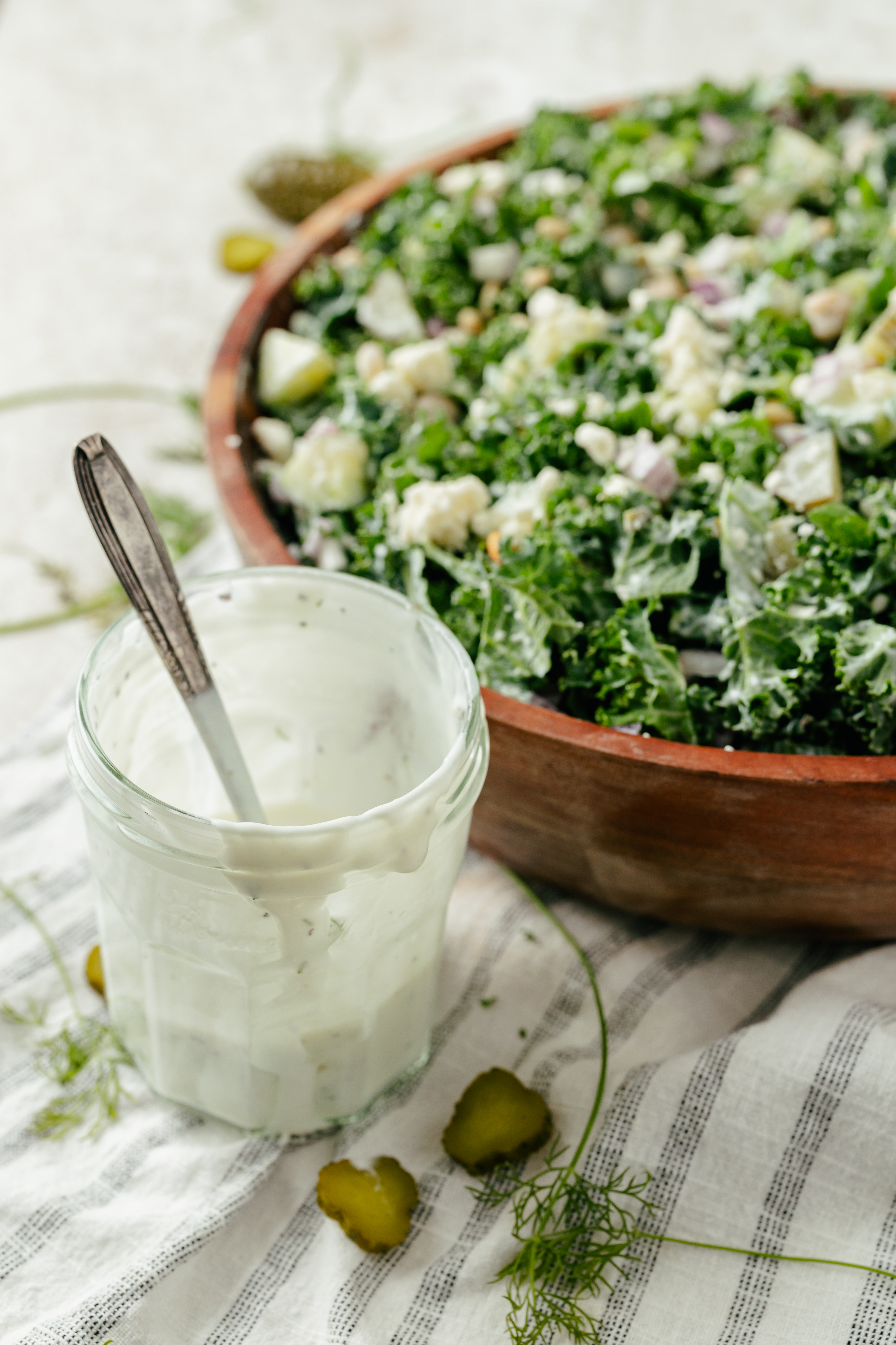 Creamy Dill Pickle Salad Dressing - Laura the Dietitian